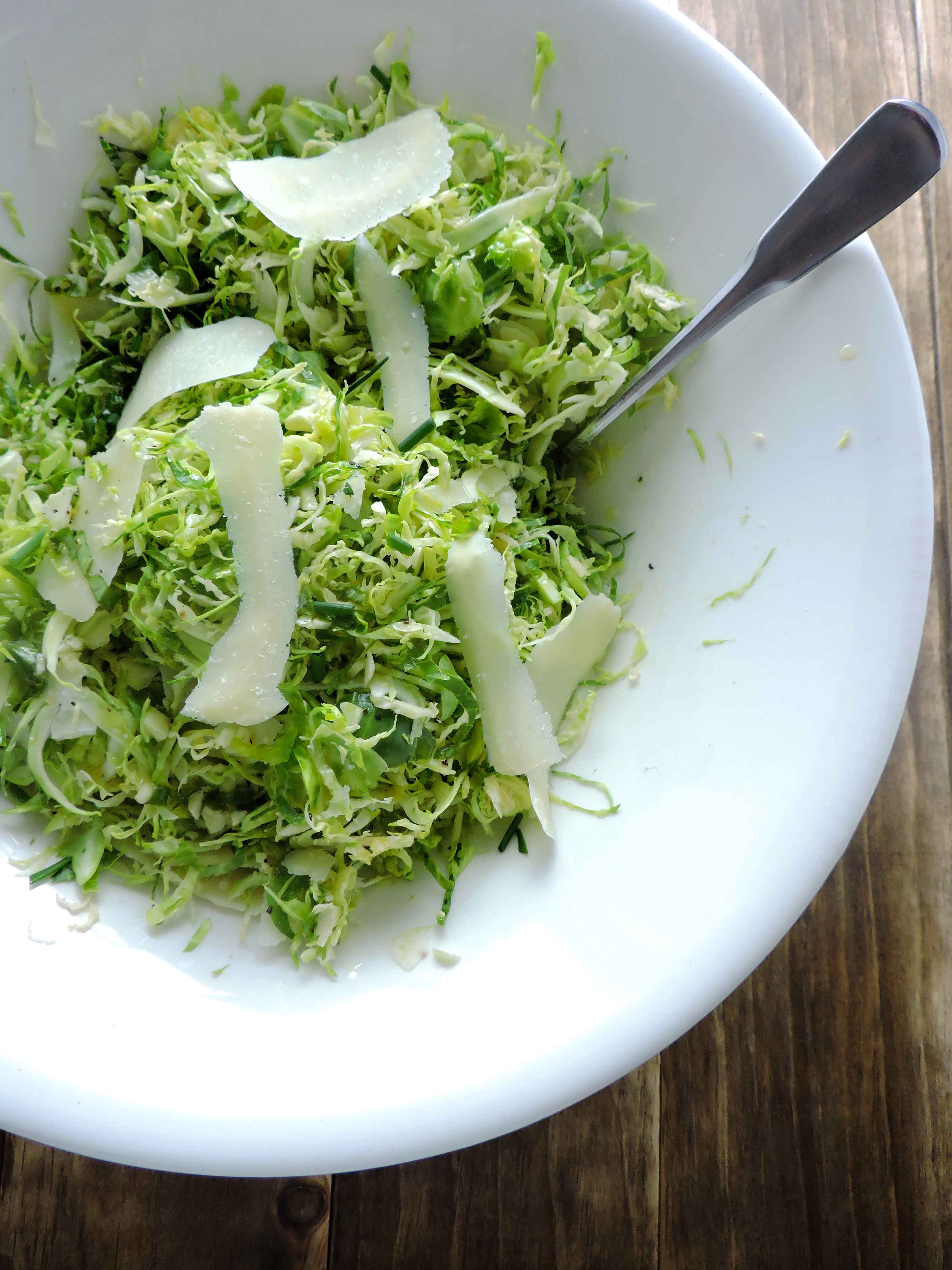 Brussel Sprout Salad with Herb Dressing - Fresh Fit Kitchen