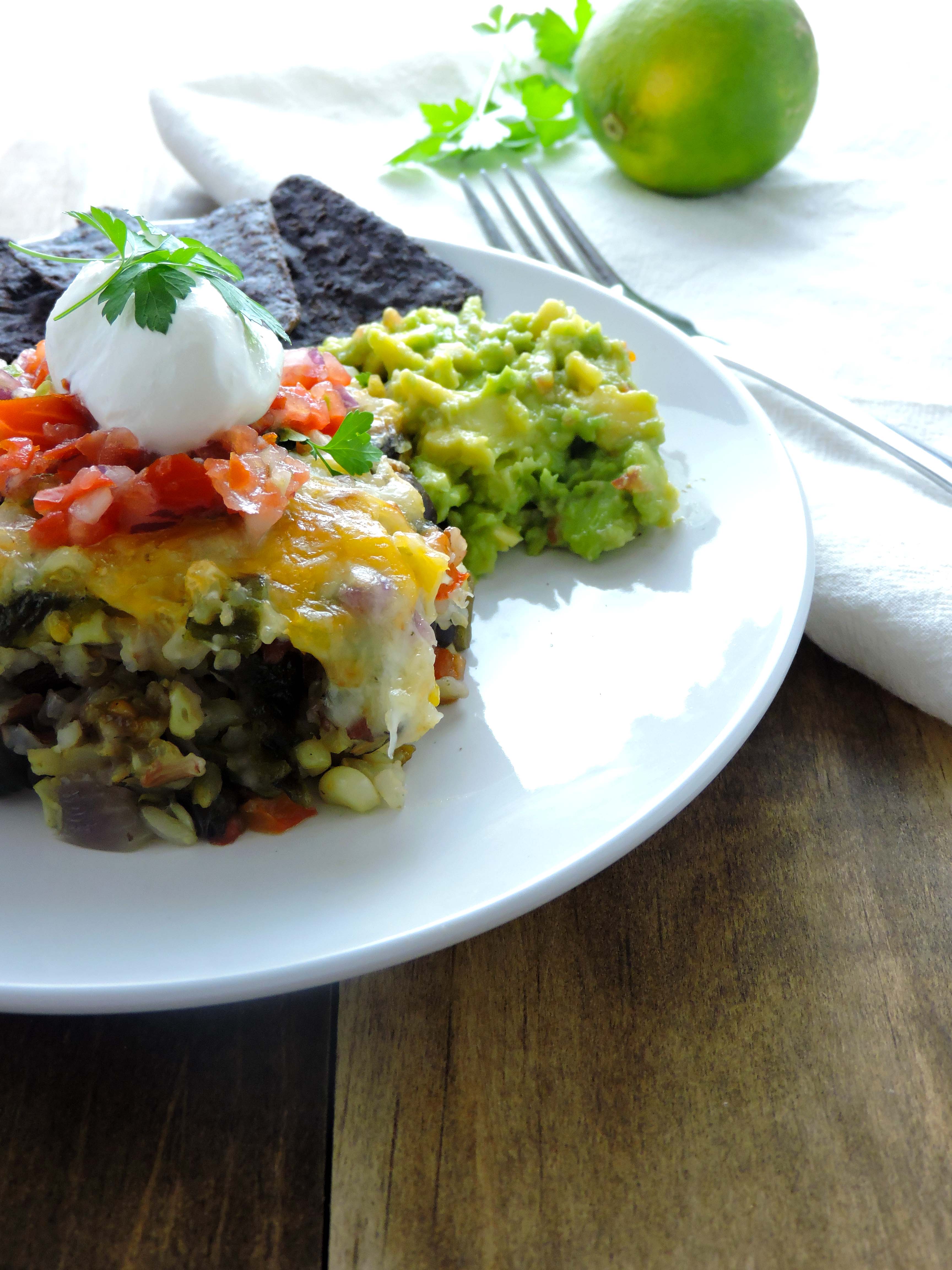 Roasted Chili Taco Casserole - Fresh Fit Kitchen