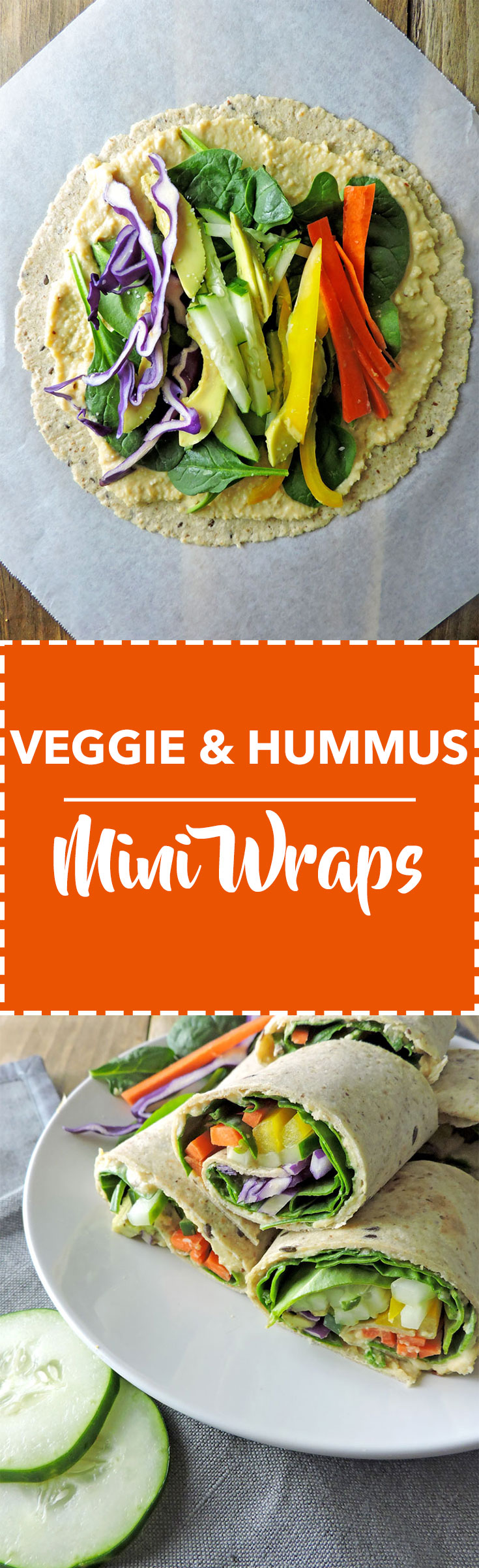 Veggie Hummus Mini Wrap Recipe - Fresh Fit Kitchen
