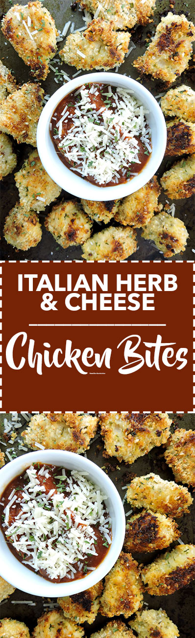 Italian Herb and Cheese Chicken Bites - Fresh Fit Kitchen