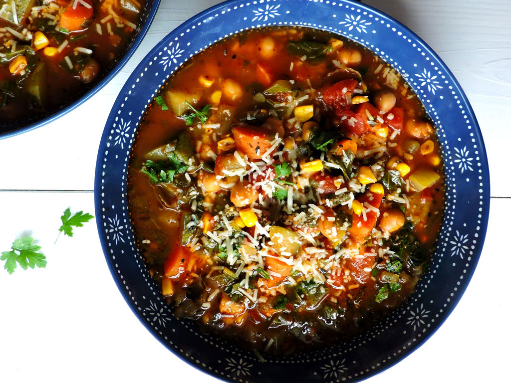 Summer Vegetable Minestrone - Fresh Fit Kitchen