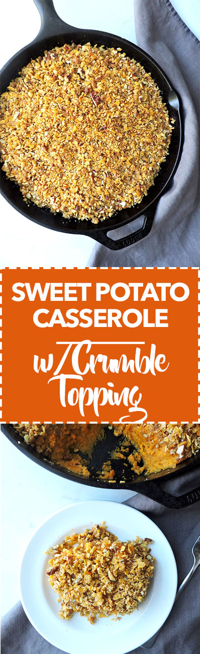 Crumble Topped Sweet Potato Casserole - Fresh Fit Kitchen