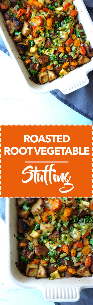 Roasted Root Vegetable Stuffing - Fresh Fit Kitchen