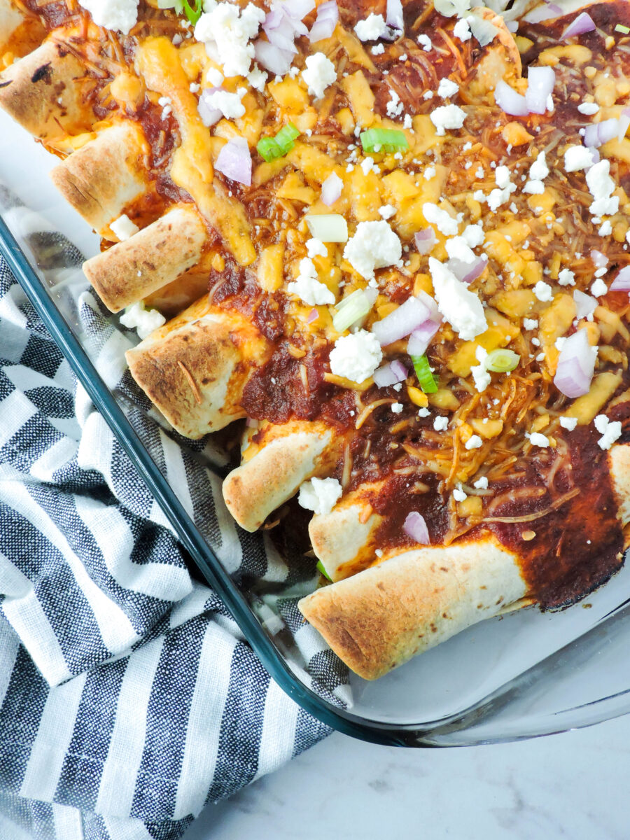 Simple Homemade Chicken Enchiladas - Fresh Fit Kitchen